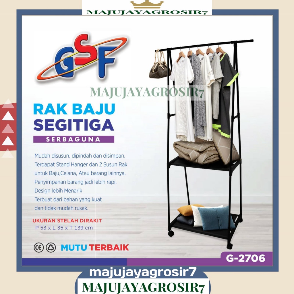 Jual RAK BAJU SEGITIGA SERBAGUNA GSF G-2706 / RAK BAJU SEGITIGA GSF ...