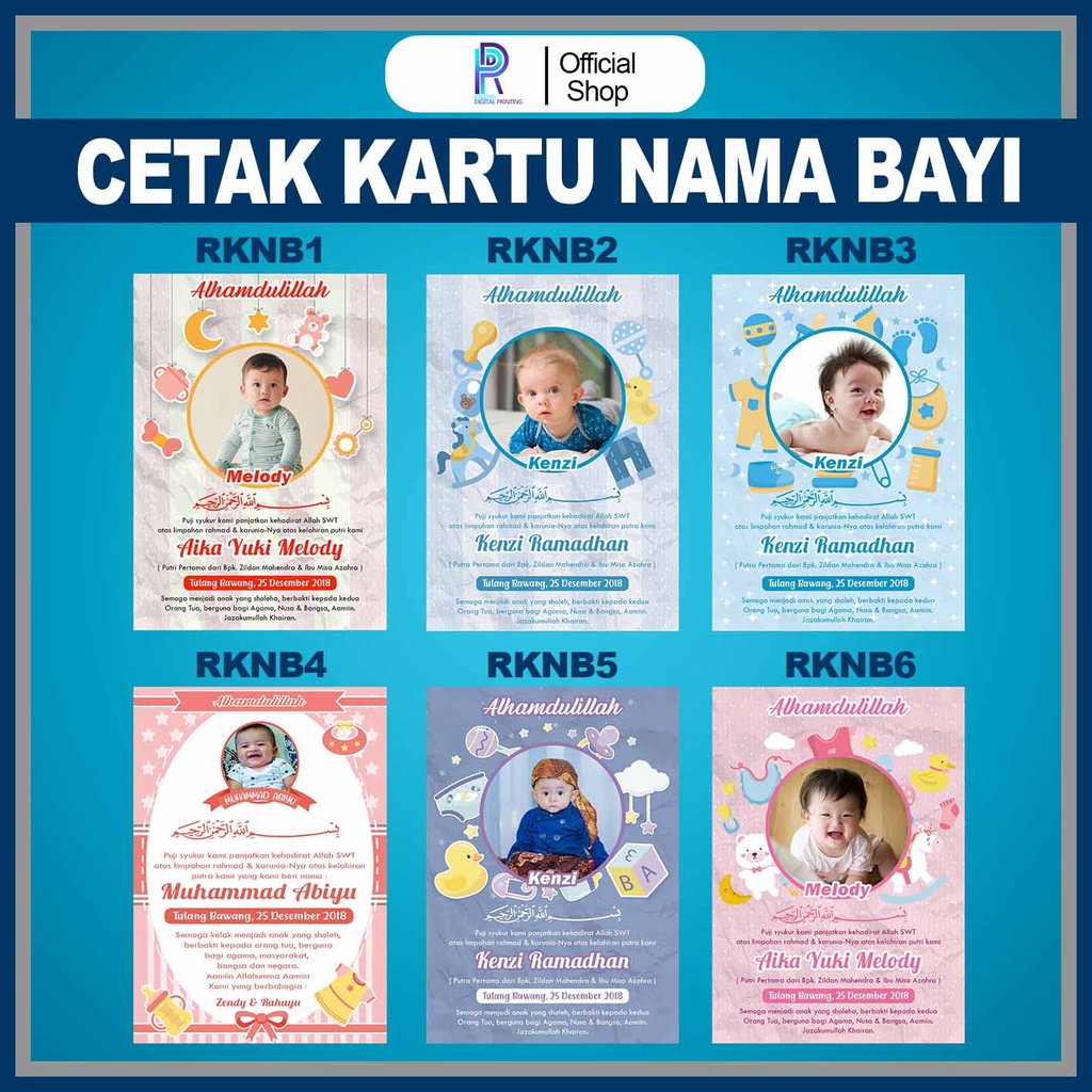 Jual Kartu Kelahiran Anak / Kartu Bayi / Kartu Kelahiran Anak / Kartu ...