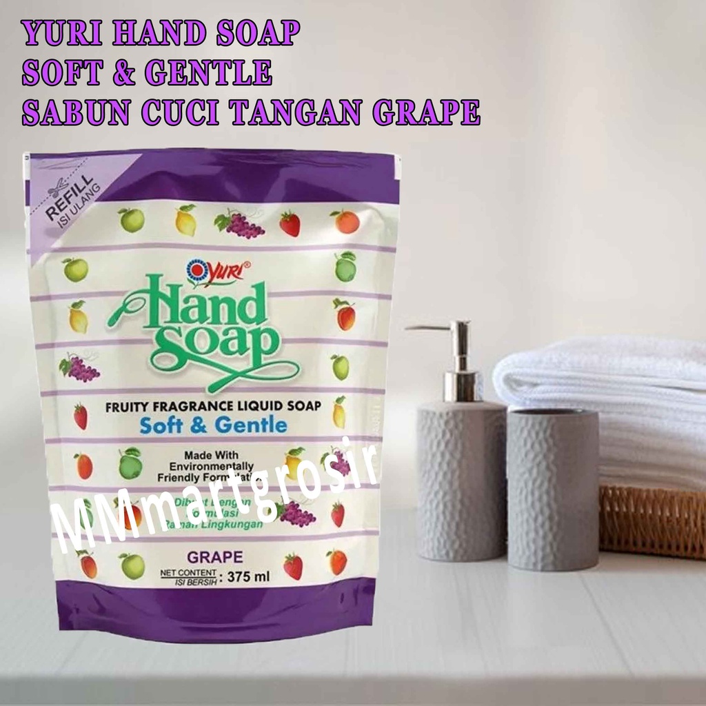 Jual Yuri Hand Soap/ Soft & Gentle/ Sabun Cuci Tangan Grape/ 375ml ...
