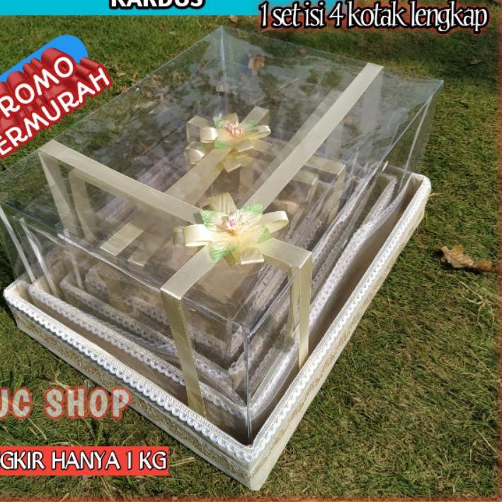 Jual RVI247 Kotak Seserahan Pernikahan Set Lengkap Isi 4 Box Hantaran Parcel Mika Unik Kekinian ...
