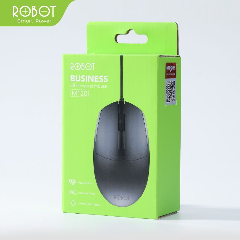 Jual Mouse ROBOT M120 Office Wired Optical Original | Shopee Indonesia
