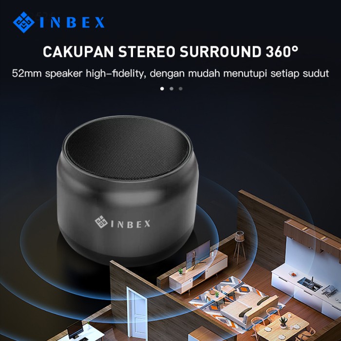 Jual INBEX BLUETOOTH SPEAKER TWS BUILT-IN-MIC HANDSFREE BASS STEREO ...