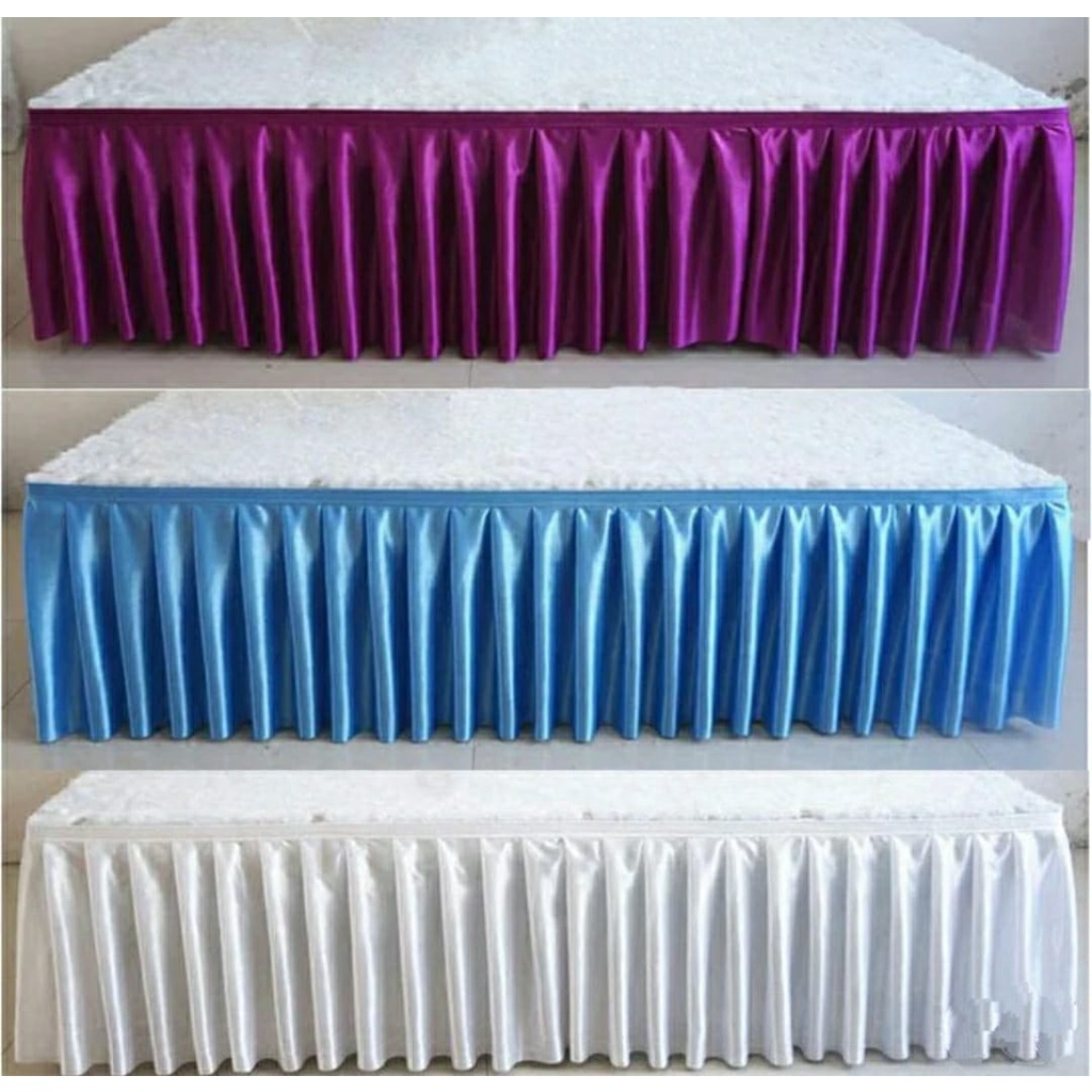 Jual DEKORASI MEJA / tinggi 1 meter lebar 4 meter SKRITING MEJA/ROK ...