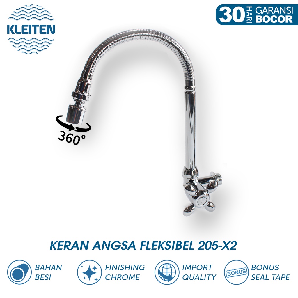 Jual KLEITEN 205X2 Kran Angsa Fleksibel 360 Derajat - Keran Angsa ...