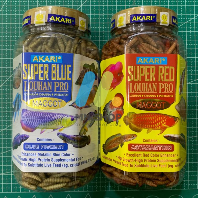 Jual Akari Super Maggot Louhan Pro 130gr CHANNA AROWANA OSCAR KOI P ...
