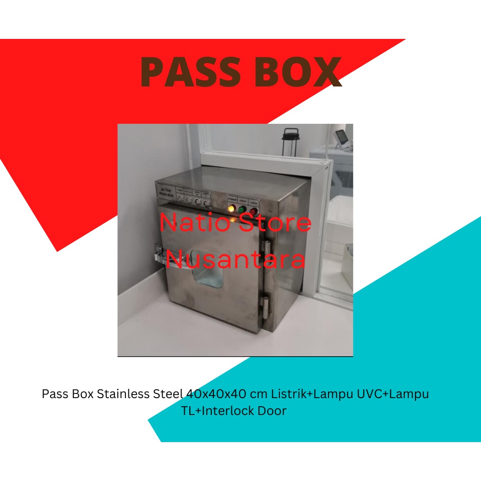 Jual Pass Box 40x40x40 Stainless Steel 304 Interlock Door System ...