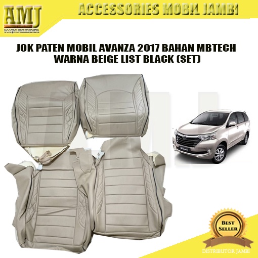Jual JOK PATEN AVANZA XENIA 2017 BAHAN MBTECH WARNA BEIGE LIST BLACK ...