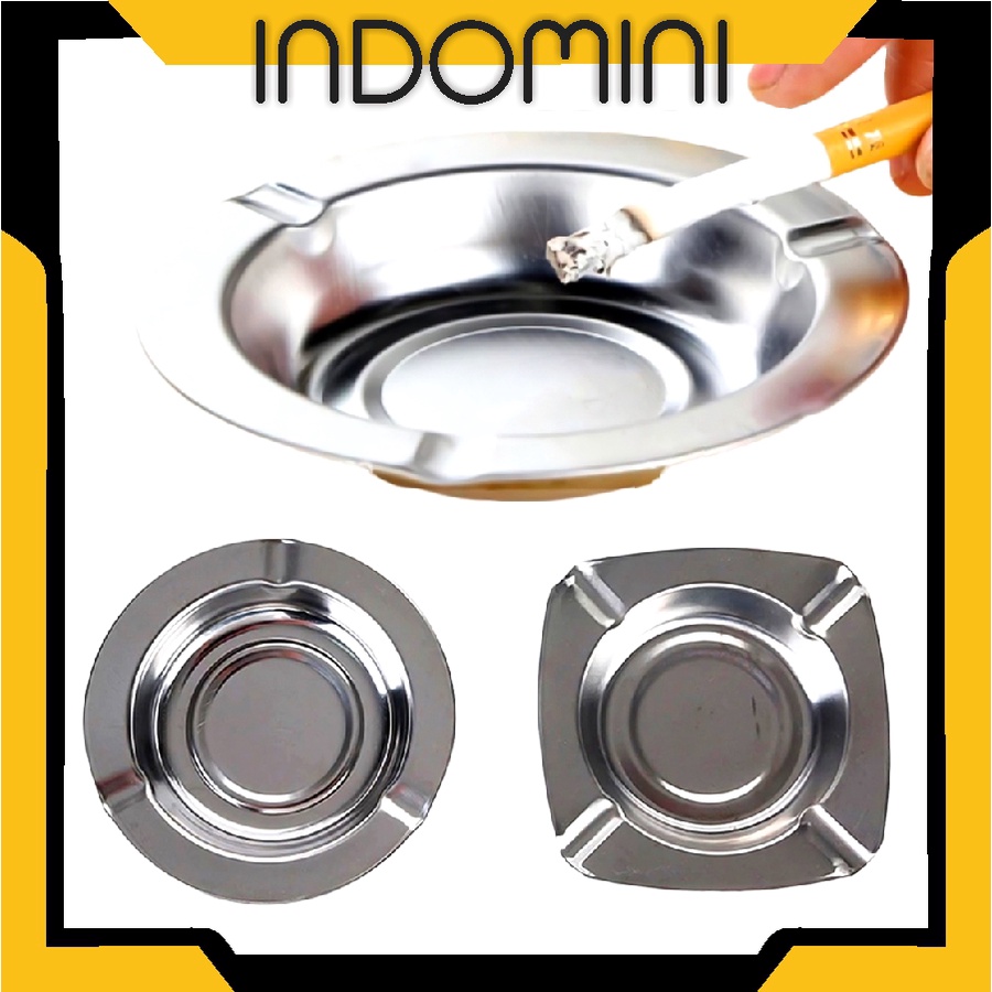 Jual INDOMINI ASBAK PETAK ASB-01 UK 12CM STAINLESS ASBAK ROKOK MURAH ...