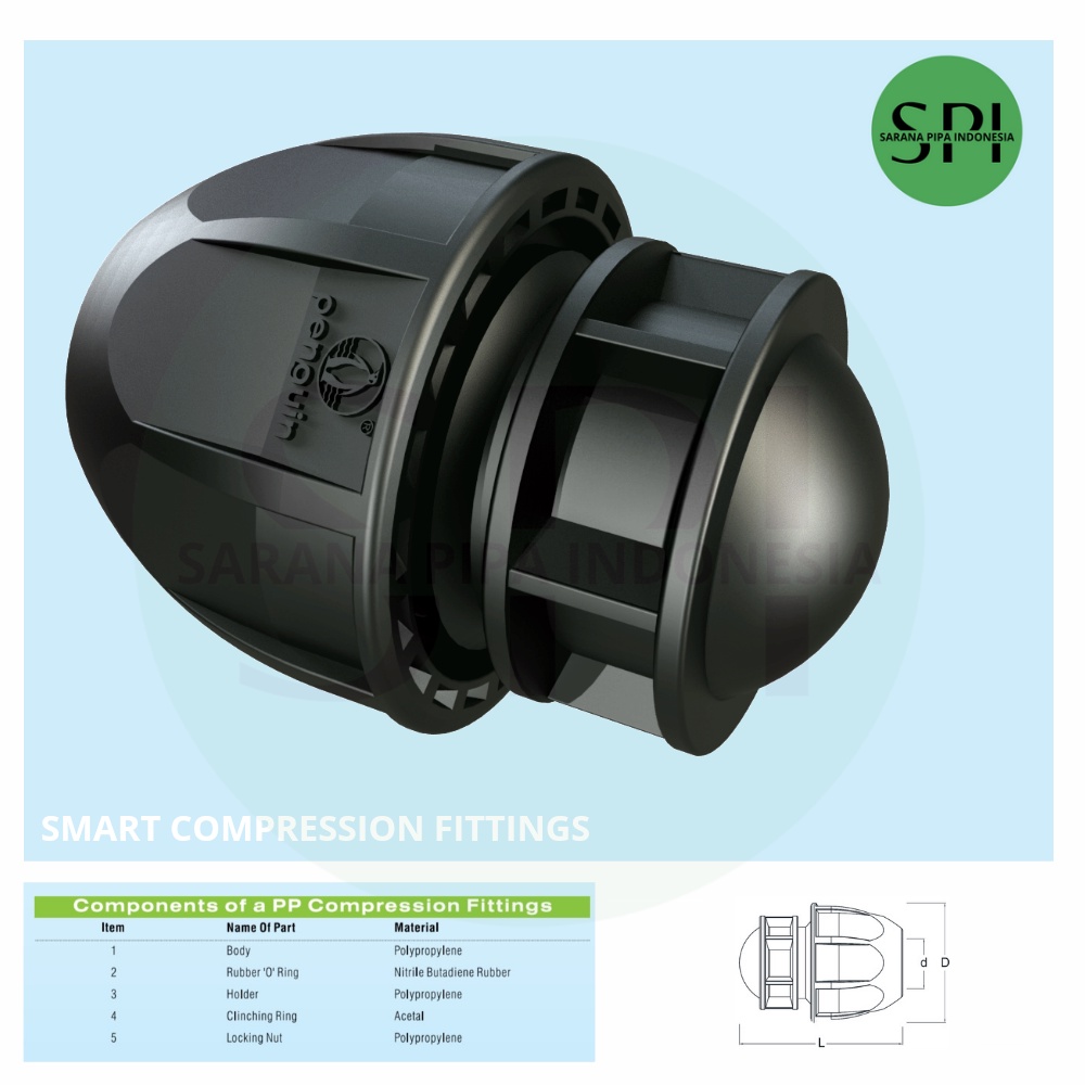 Jual End Cap Hdpe 1 1/4 inch (40mm) Fitting pipa hdpe dop hdpe | Shopee ...