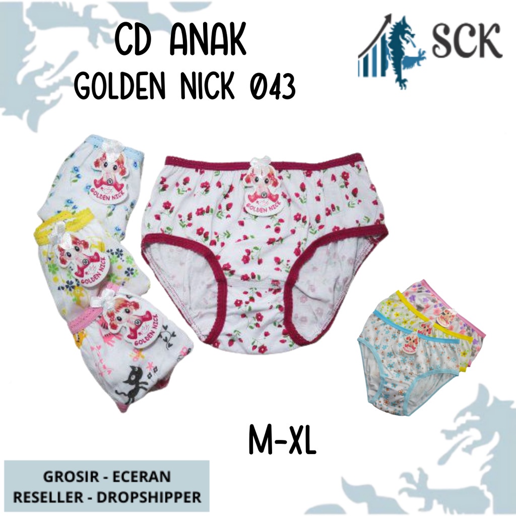 Jual [ISI 3] CD GOLDEN NICK 043 Motif Bunga Dasar Putih size M-XL / CD ...