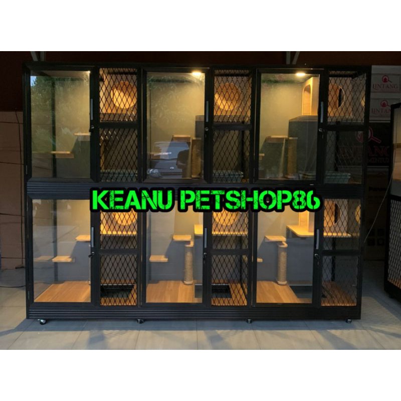 Jual Kandang kucing besar kandang kucing 6 pintu rumah kucing almunium ...