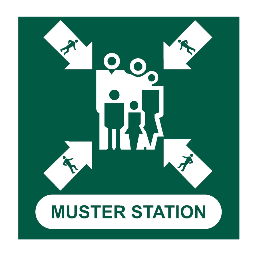 Jual STICKER SAFETY SIGN IMO PERKAPALAN MUSTER STATION 15X15 / STIKER ...