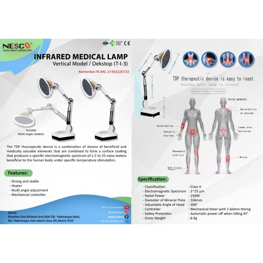 Jual Lampu Terapi Infrared / Inframerah utk Fisioterapi / Lampu ...