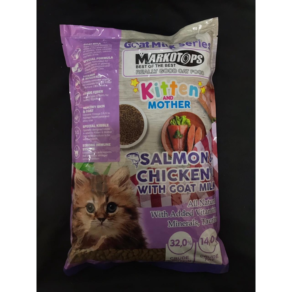 Jual MARKOTOPS DRY MOTHER & KITTEN SALMON CHICKEN 1KG | Shopee Indonesia