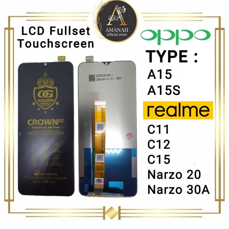 Jual LCD TOUCHSCREEN OPPO A15 / A15S / REALME C11 2020 / C12 / C15 ...