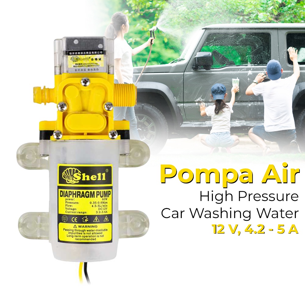 Jual Shell Pompa Air High Pressure Car Washing Water Diaphragm Pump - D ...