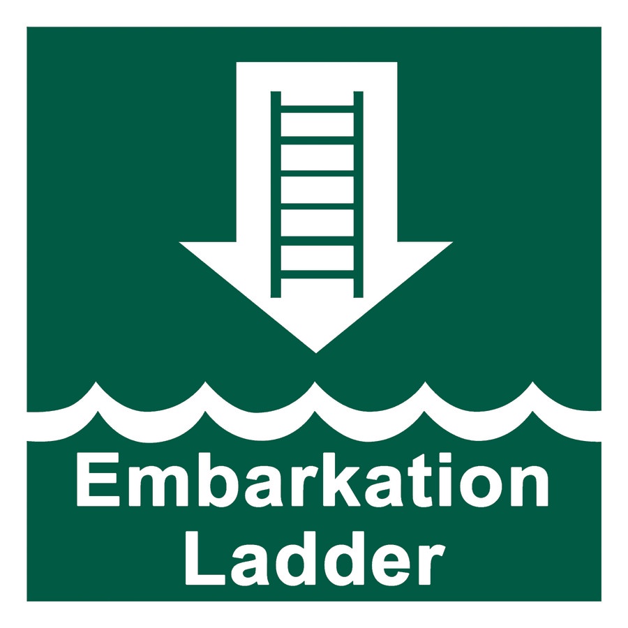 Jual STICKER SAFETY SIGN IMO PERKAPALAN EMBARKATION LADDER 15X15 ...