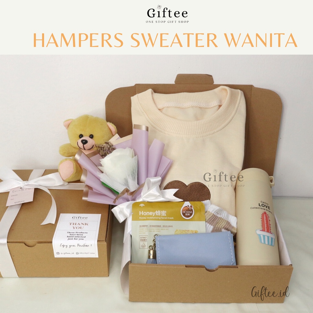 Jual HAMPERS WANITA SELENA SWEATER KADO ULANG TAHUN CEWEK HADIAH WISUDA ...