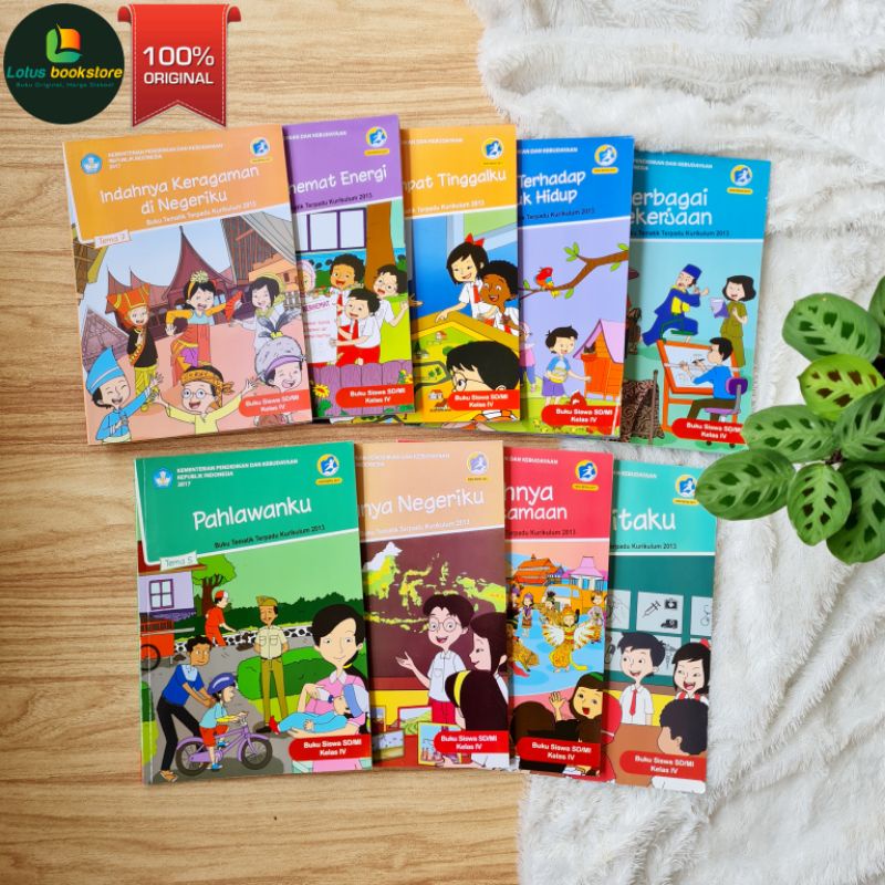 Jual Seri Buku Tematik Terpadu SD Kelas 4 - (Tema 1 2 3 4 5 6 7 8 9 ...