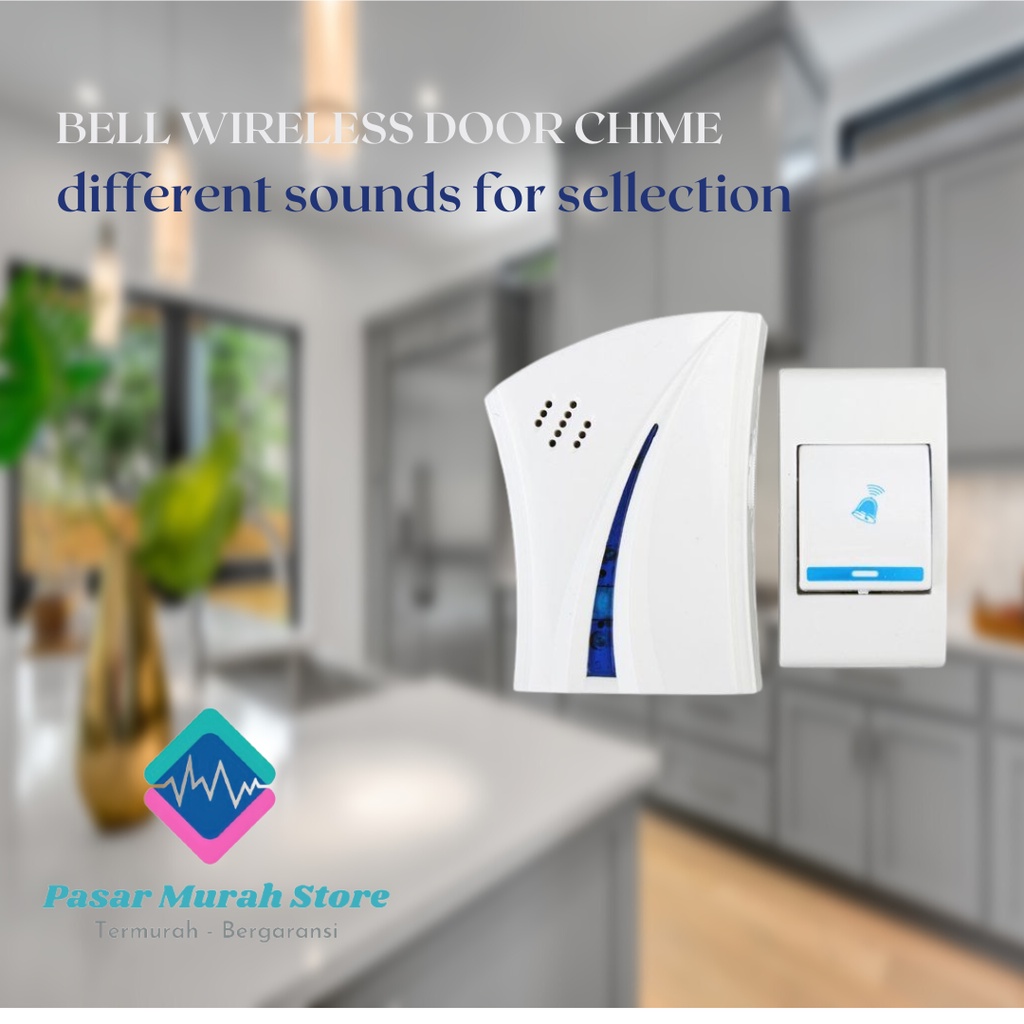 Jual Bell Rumah Wireless Door 32 Melody dan 1 Knop Bell Include Baterai ...