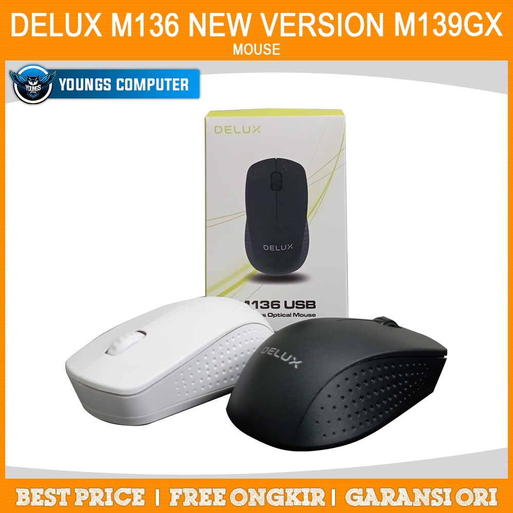 Jual Mouse Wireless DELUX M136 M139GX Free Battere A2 Wireless Mouse ...