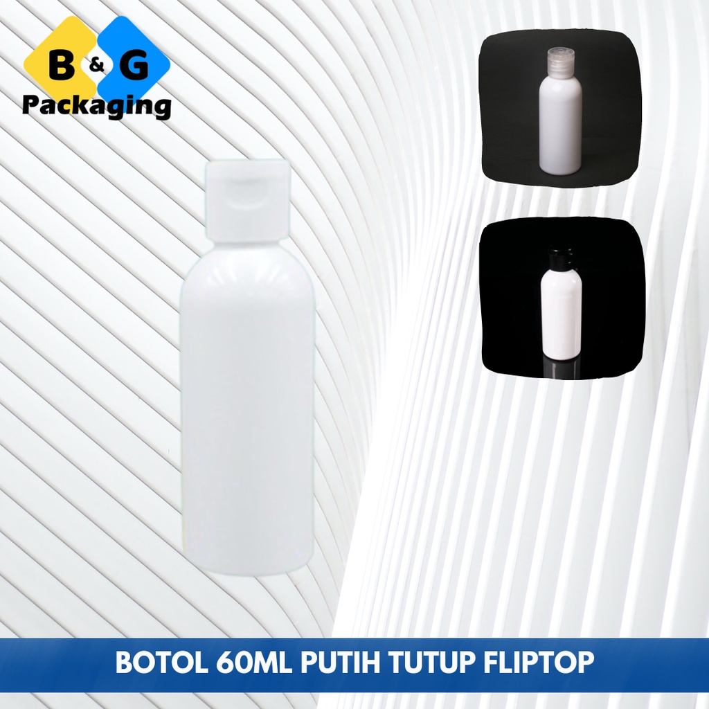 Jual BOTOL 60ML PUTIH FLIPTOP / BOTOL PLASTIK 60ML FLIPTOP WADAH ISI ...