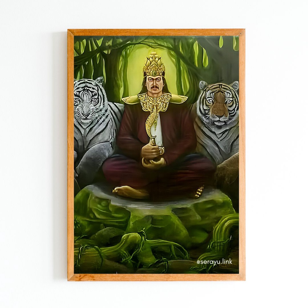 Jual Hiasan Dinding Lukisan Cetak Gambar Prabu Siliwangi Raja Pajajaran ...