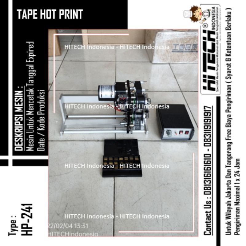 Jual Mesin Cetak Tanggal Expired Pada Kemasan Plastik HP-241 Mesin ...