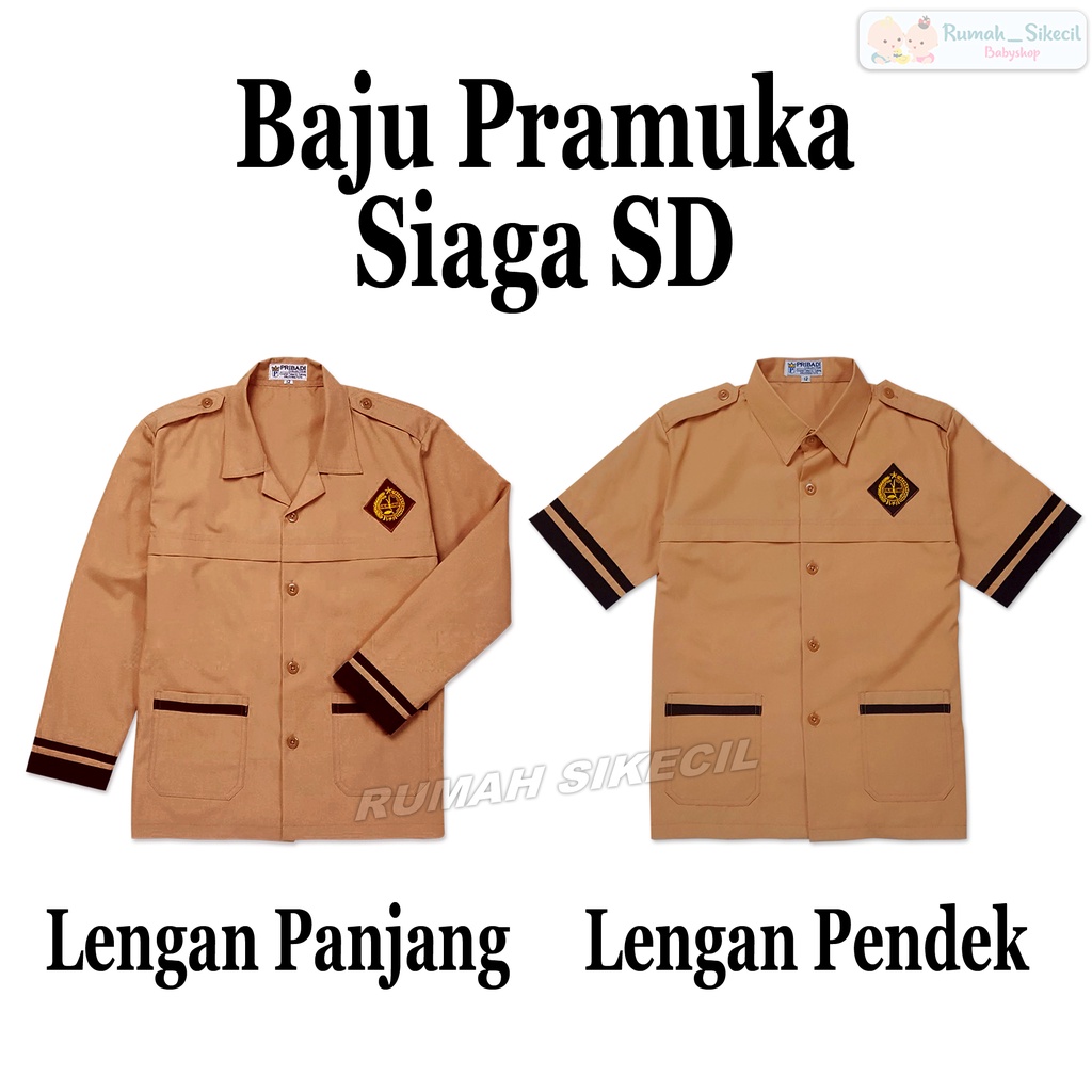 Jual Baju Pramuka Siaga SD Full Kancing Anak Laki-laki Perempuan Unisex ...