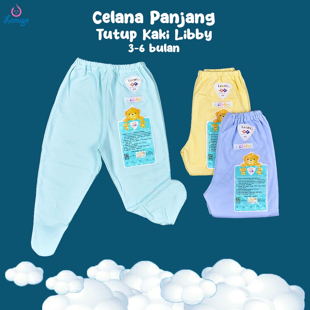 Jual LIBBY 3 Pcs Celana Panjang Tutup Kaki Bayi/Baby Warna (3-6M ...