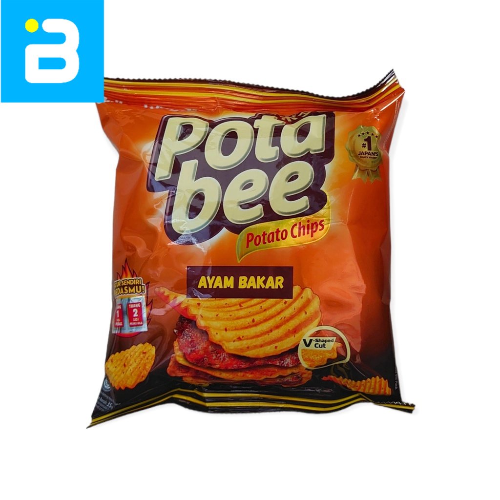 Jual Potabee Potato Chips Rasa Ayam Bakar 35 G | Shopee Indonesia