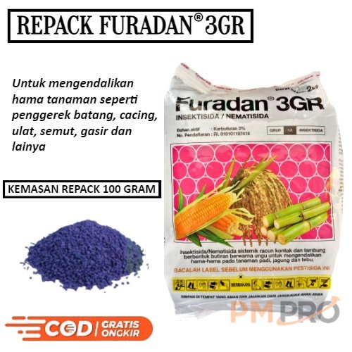 Jual Insektisida / Nematisida Furadan 3gr Repack 100 Gram Obat Racun ...