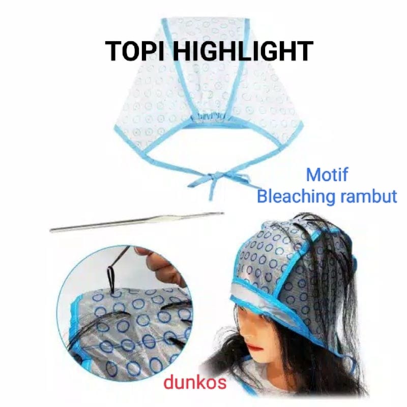 Jual TOPI HIGHLIGHT RAMBUT DENGAN BESI PENGAIT UTK BLEACHING ...