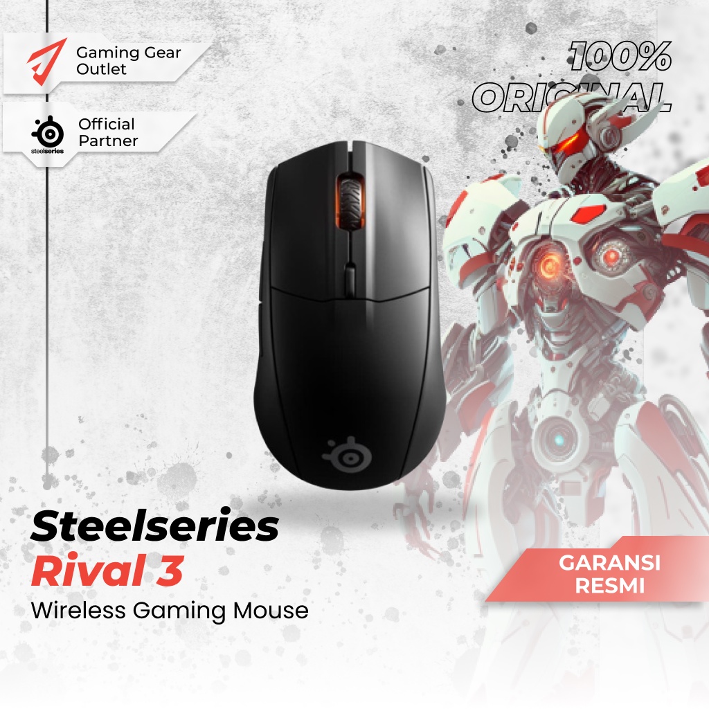 Jual [100% ORI] Steelseries Rival 3 Wireless - Gaming Mouse TrueMove ...