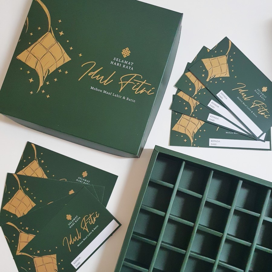 Jual (5 Pcs) Dus Nastar Lebaran Eid Mubarak Kotak Box Cookies Brownies ...