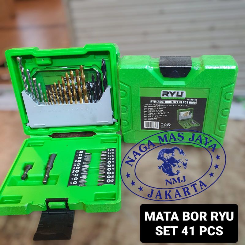 Jual RYU MATA BOR SET KOMBINASI BESI KAYU BETON 41 PCS / MATABOR SET ...