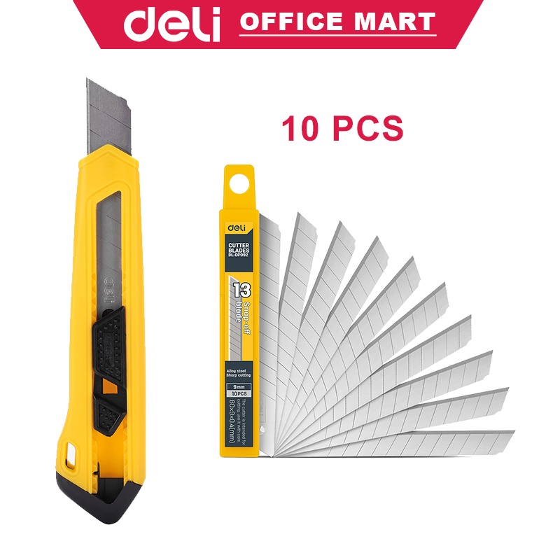Jual Deli Cutter Besar 18 mm Pisau Cutter Pisau Kater Pisau SK5 Kuning ...