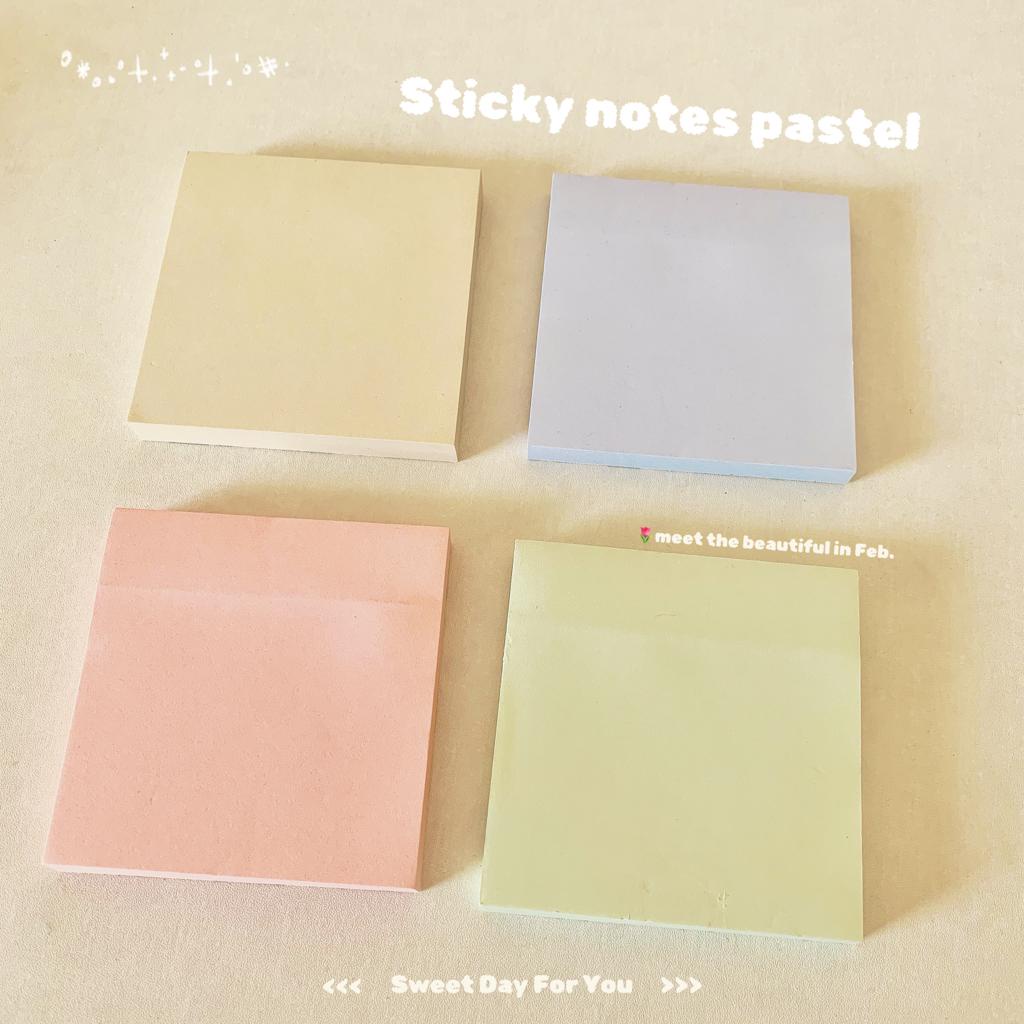 Jual [HARU] 100 Lembar Sticky Notes Polos Pastel Morandi Penanda ...