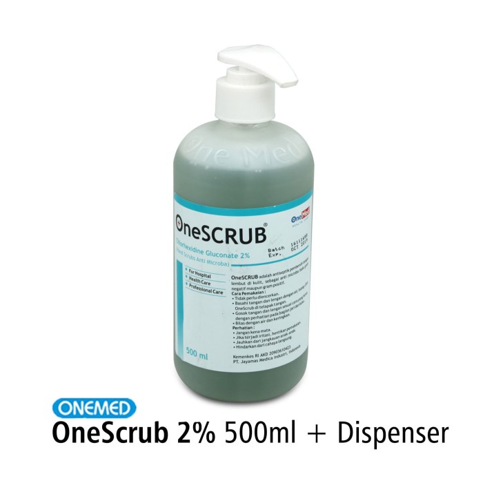 Jual One Scrub OneMed 2 Persen Hand Scrubs +dispenser 500ml OS | Shopee ...