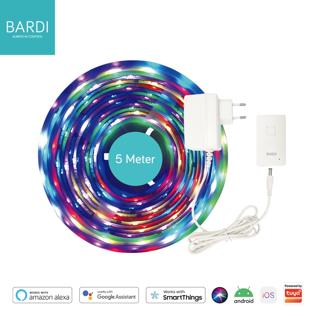 Jual BARDI Smart Lamp LED Flowing Strip 5 Meter RGB include Adaptor ...