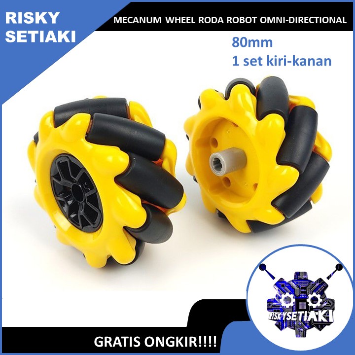 Jual MECANUM WHEEL RODA ROBOT OMNI DIRECTIONAL OMNI WHEEL 80MM SMART ...