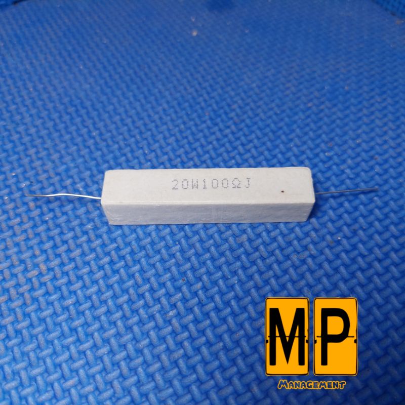 Jual Resistor Kapur 20 watt 100 R 20w 100 ohm | Shopee Indonesia