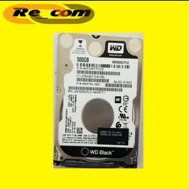 Jual HDD 500GB LAPTOP WD BLACK / BLUE SLIM | Shopee Indonesia