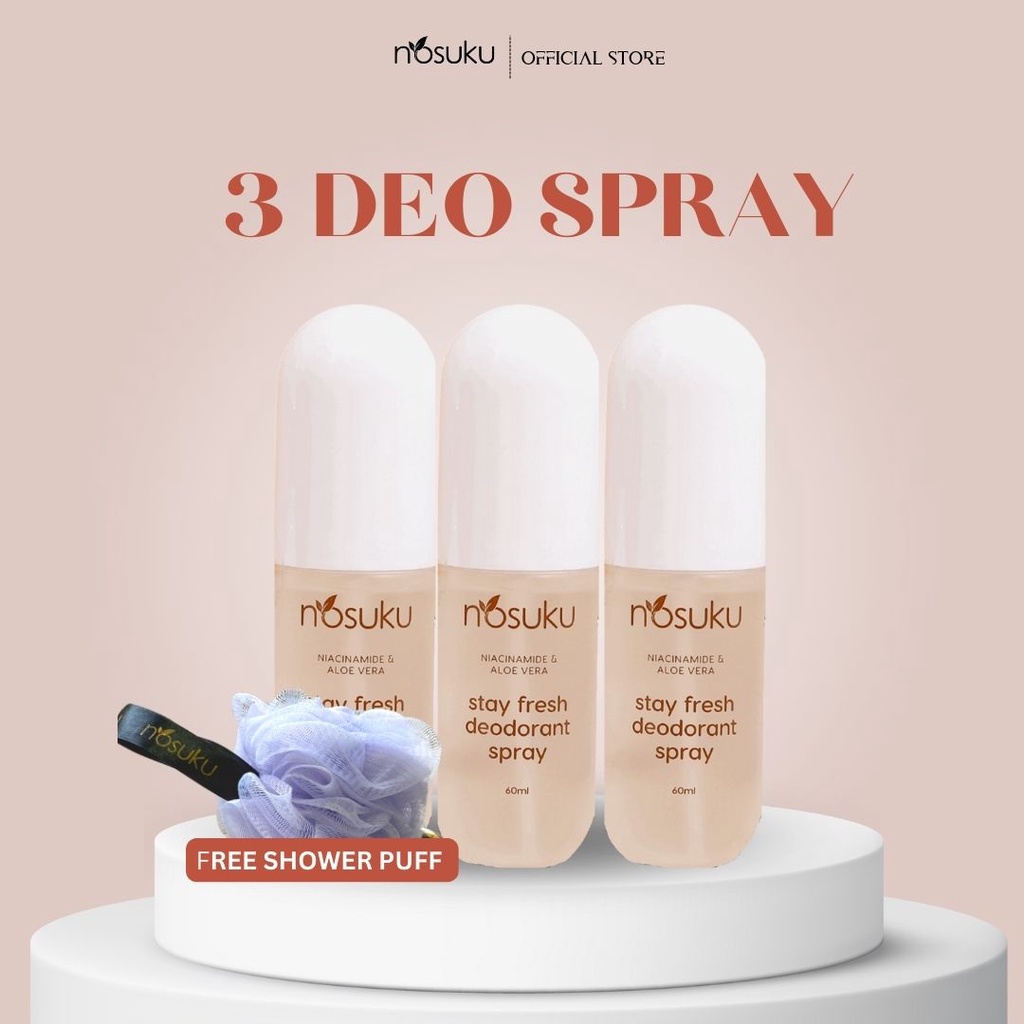 Jual Nosuku Bundling Triplet Stay Fresh Deodorant Spray | Shopee Indonesia
