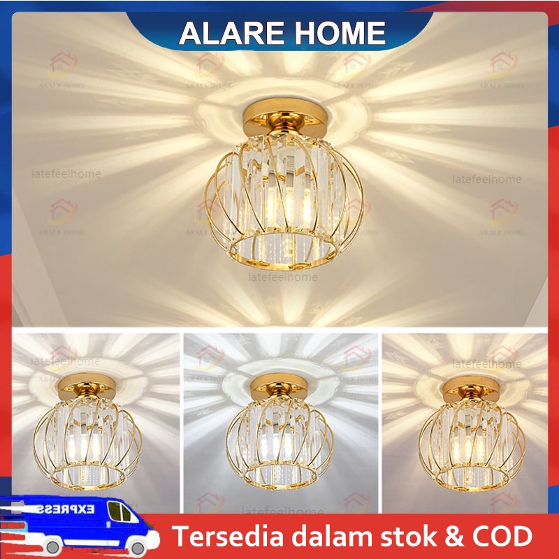 Jual Lampu kristal plafon rumah Lampu ceiling kristal modern crystal ...