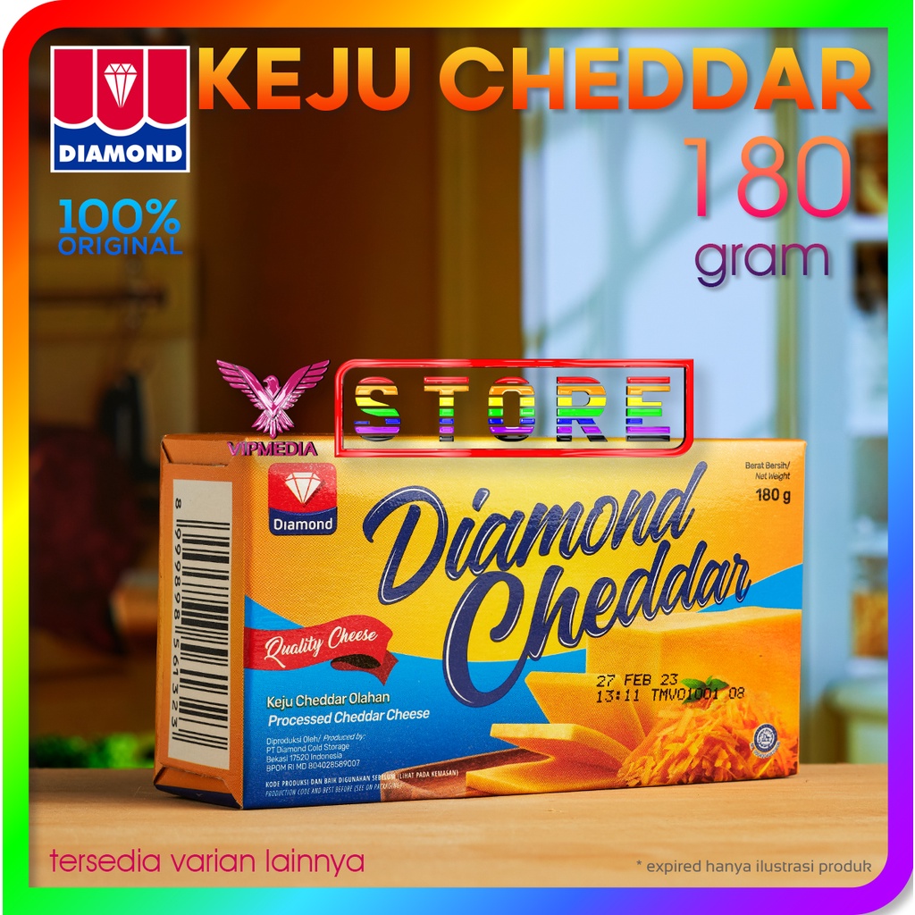 Jual Keju Cheddar DIAMOND 180 gram | Shopee Indonesia