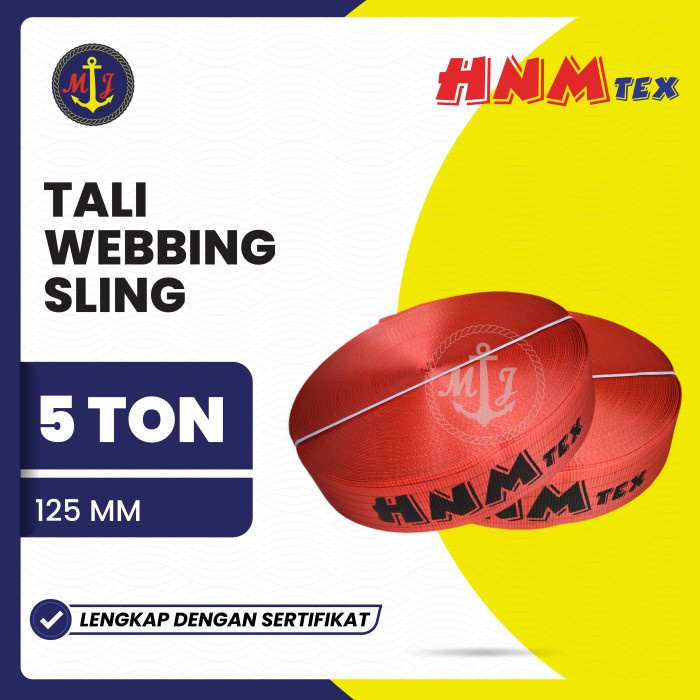Jual TALI WEBBING SLING 5 TON, 100 M X 125 M // TALI TIE DOWN (ROL ...