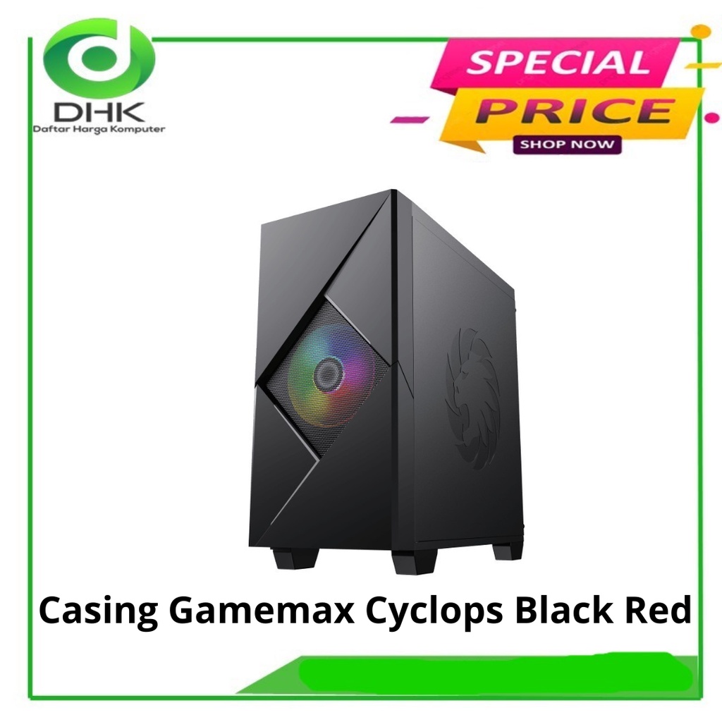 Jual Casing Gamemax Cyclops Black Red | Shopee Indonesia