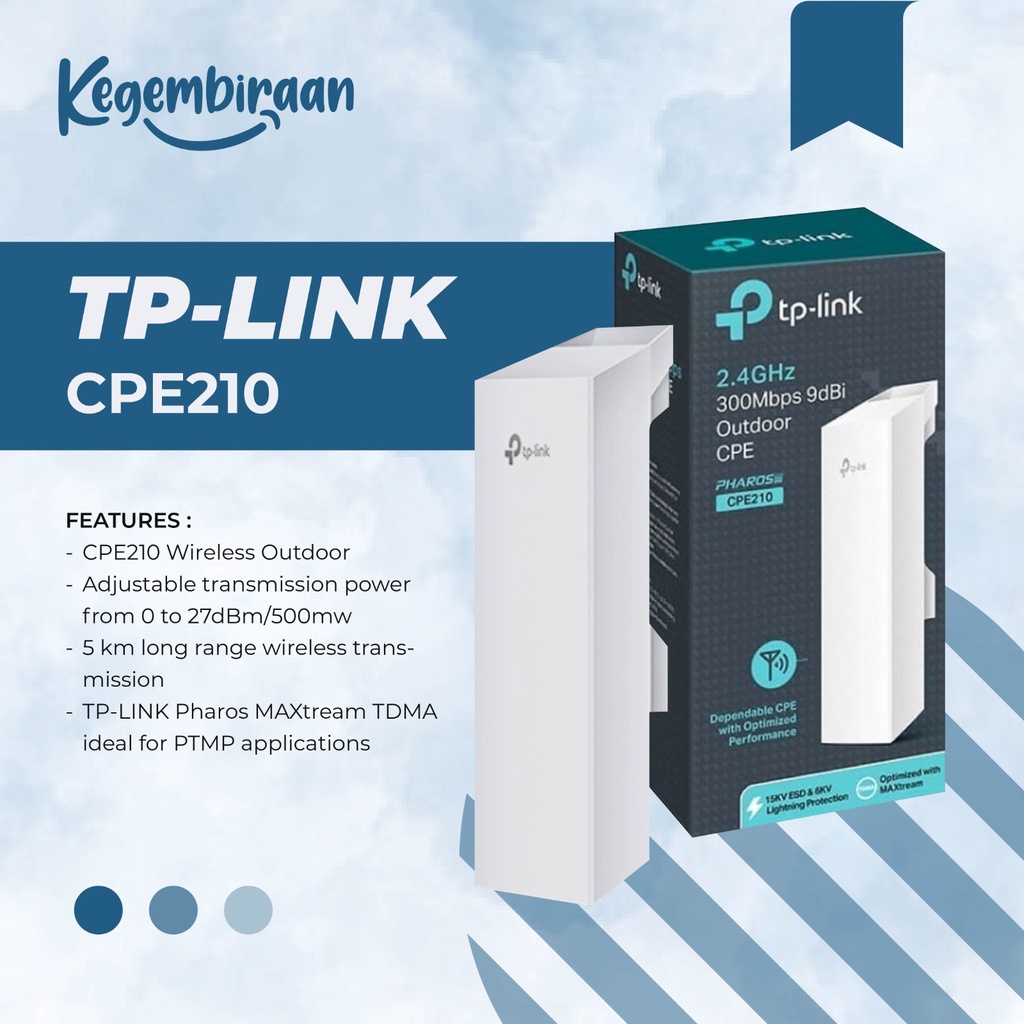 Jual TP-LINK CPE210 Wireless Outdoor 300Mbps Acces Point Wifi Extender Outdoor Router | Shopee ...