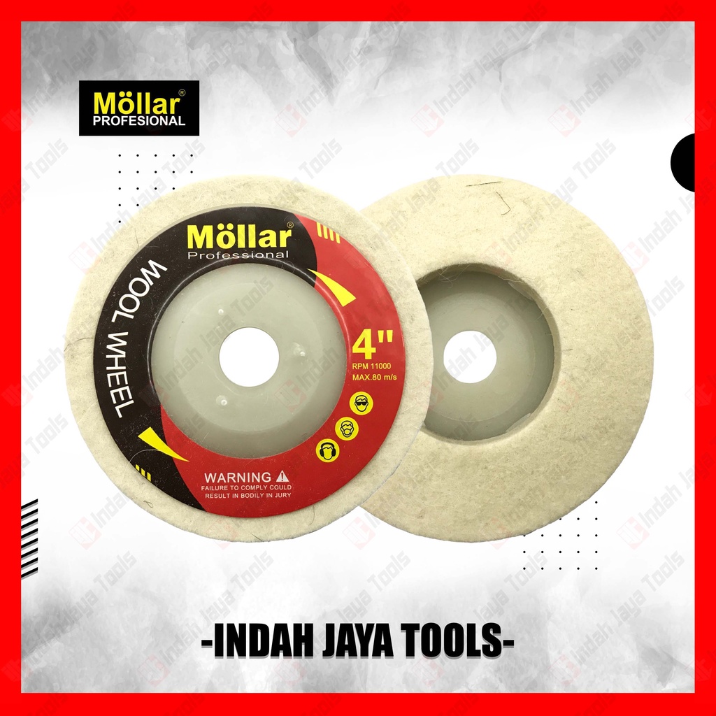 Jual MOLLAR Wool Poles 4" STAINLESS Gerinda Tangan Mata Wol Wheel Spon ...